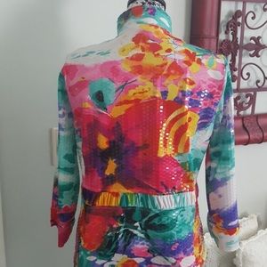 Toni Morgan | Jackets & Coats | Toni Morgan Shiny Floral 34 Sleeve ...